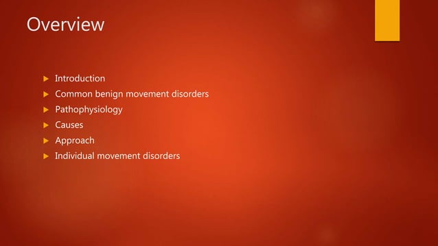 Pediatric movement disorders | PPTX