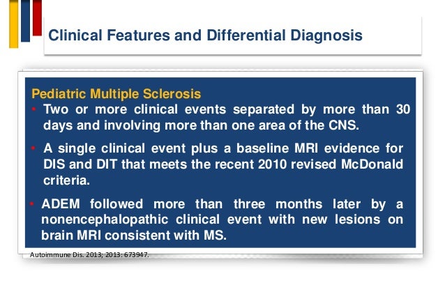 Pediatric multiple sclerosis