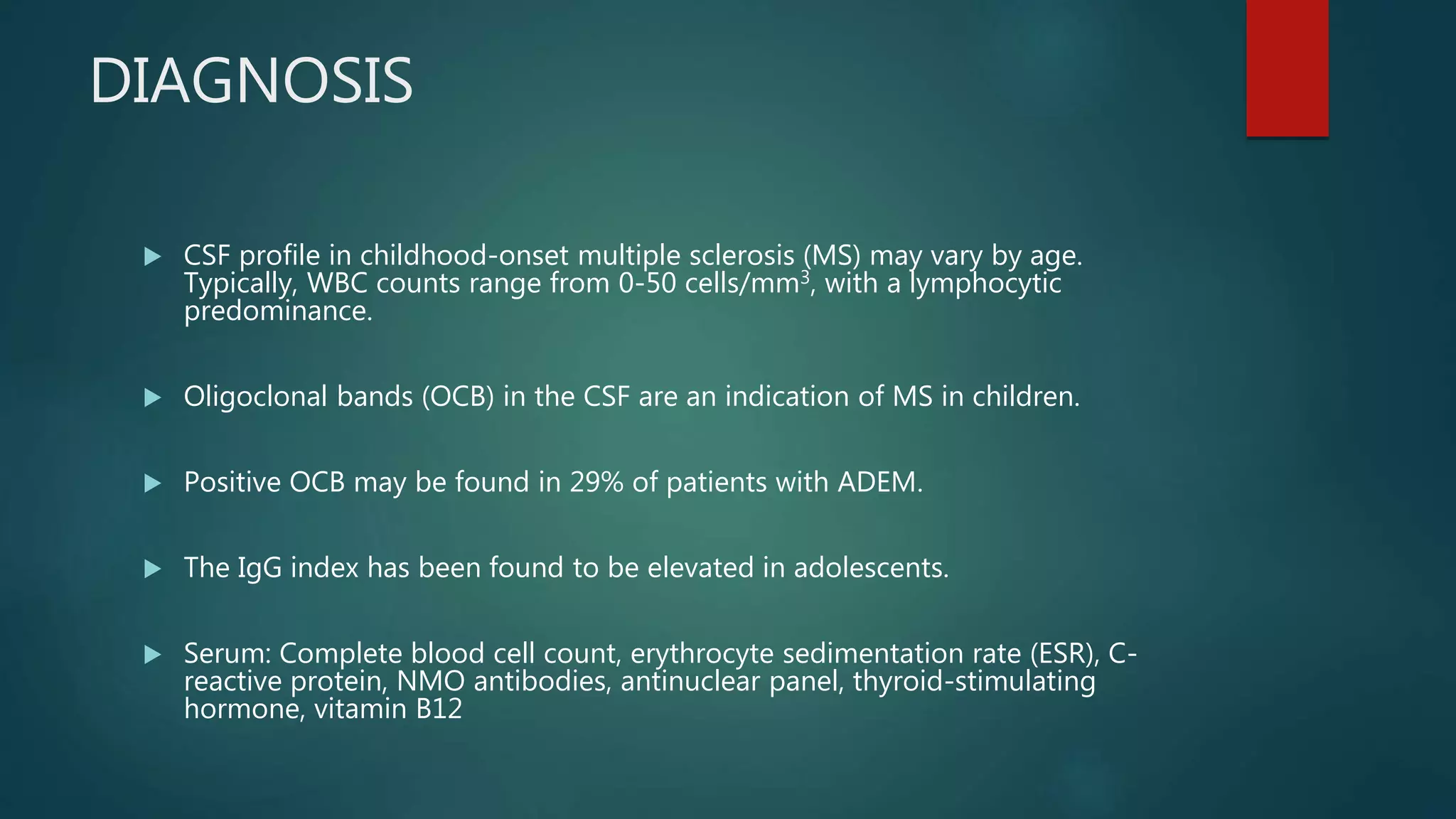 Pediatric multiple sclerosis | PPTX