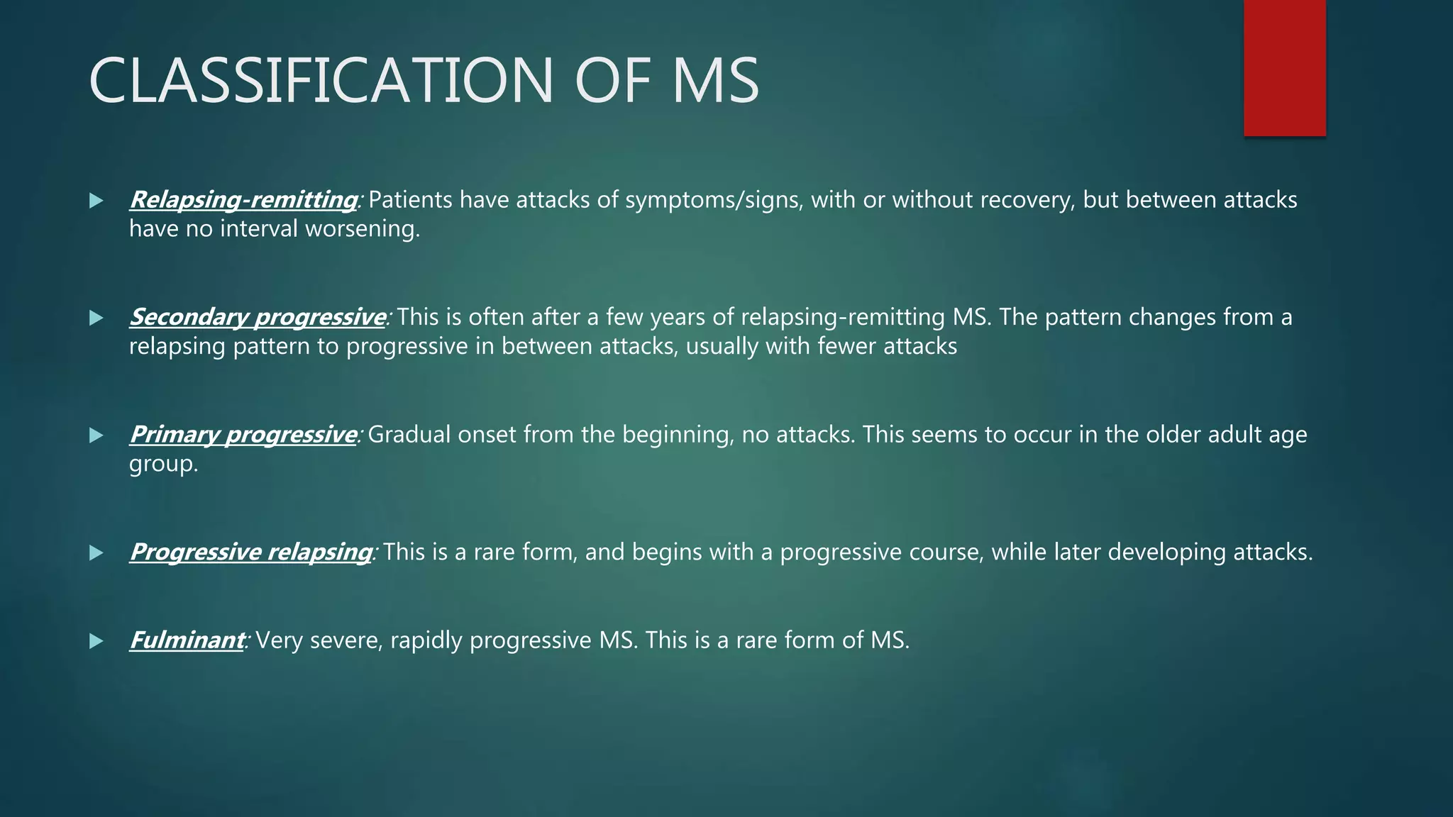 Pediatric multiple sclerosis | PPTX