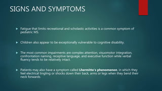 Pediatric multiple sclerosis | PPTX