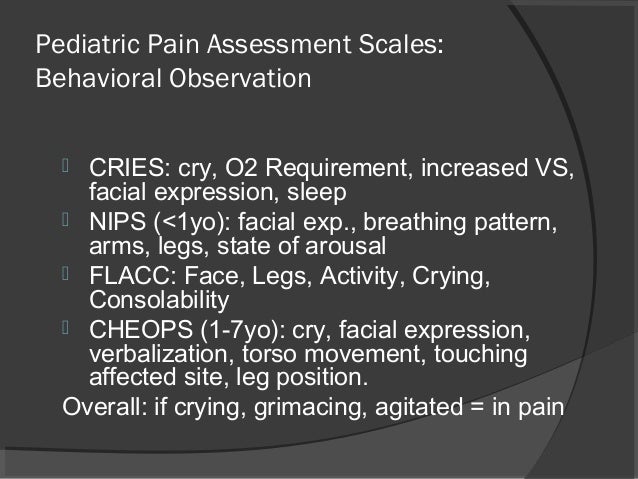 Pain Scale Pediatric Anesthesia Treating Pain In Pediatric Patients