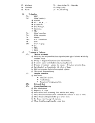 Pediatric neurology notes | PDF