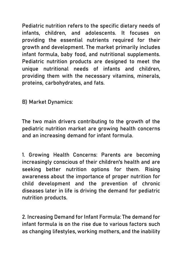 Pediatric Nutrition Market _PDF.pdf | Parenting Babies and Toddlers ...
