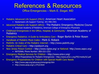 Pediatric Office Emergencies | PPT
