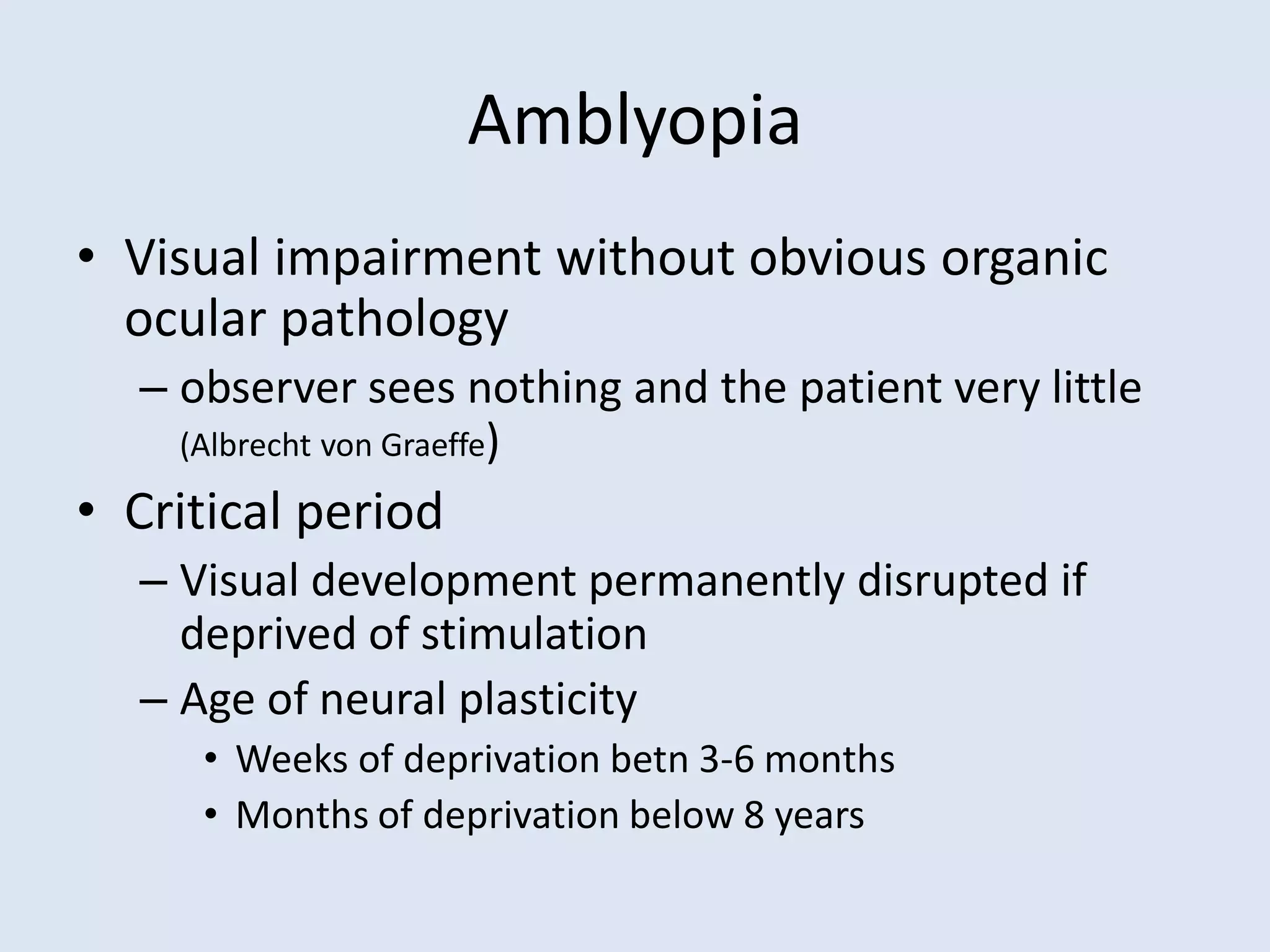 Vision Assessment and Vision Screening in Children, Refractive Error and Spectacle Correction ...