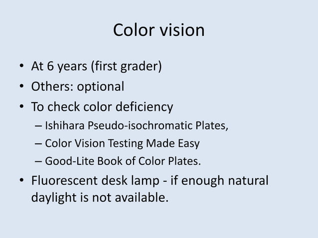 Vision Assessment and Vision Screening in Children, Refractive Error and Spectacle Correction ...