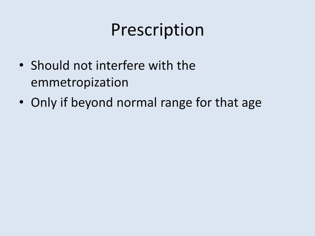 Vision Assessment and Vision Screening in Children, Refractive Error and Spectacle Correction ...