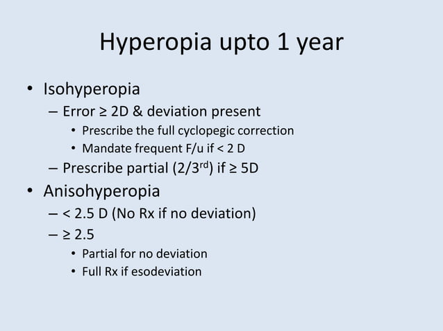 Vision Assessment and Vision Screening in Children, Refractive Error and Spectacle Correction ...