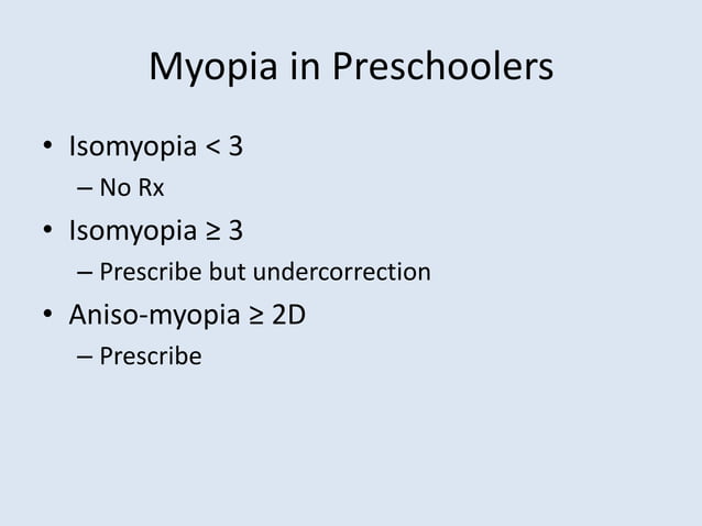 Vision Assessment and Vision Screening in Children, Refractive Error and Spectacle Correction ...
