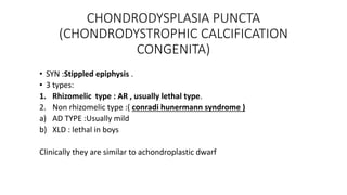 Pediatric orthopedic skeletal dysplasia | PPTX