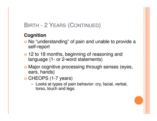 Pediatric pain assessment | PDF
