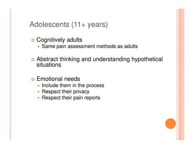 Pediatric pain assessment | PDF