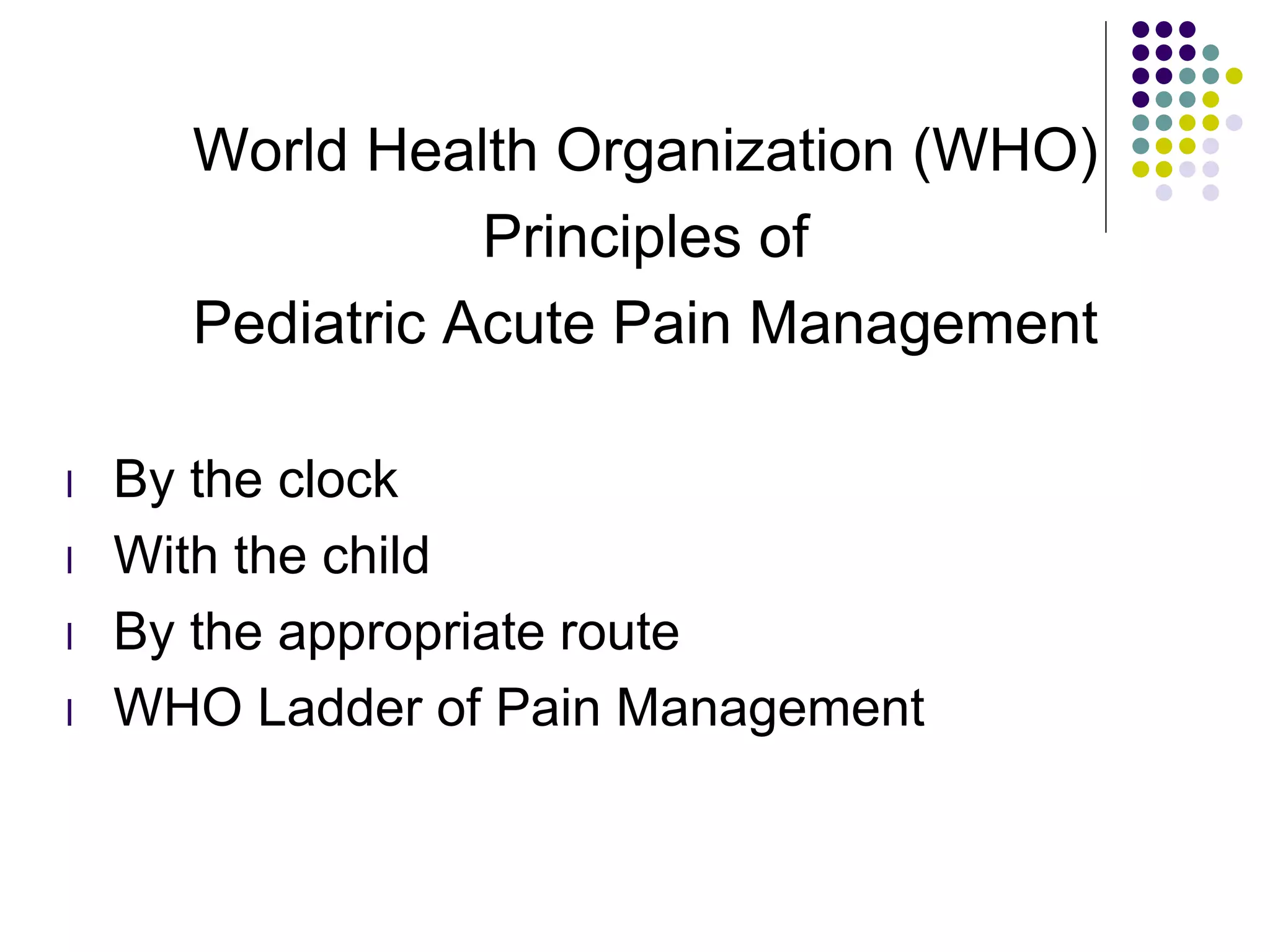 Pediatric pain management | PPT