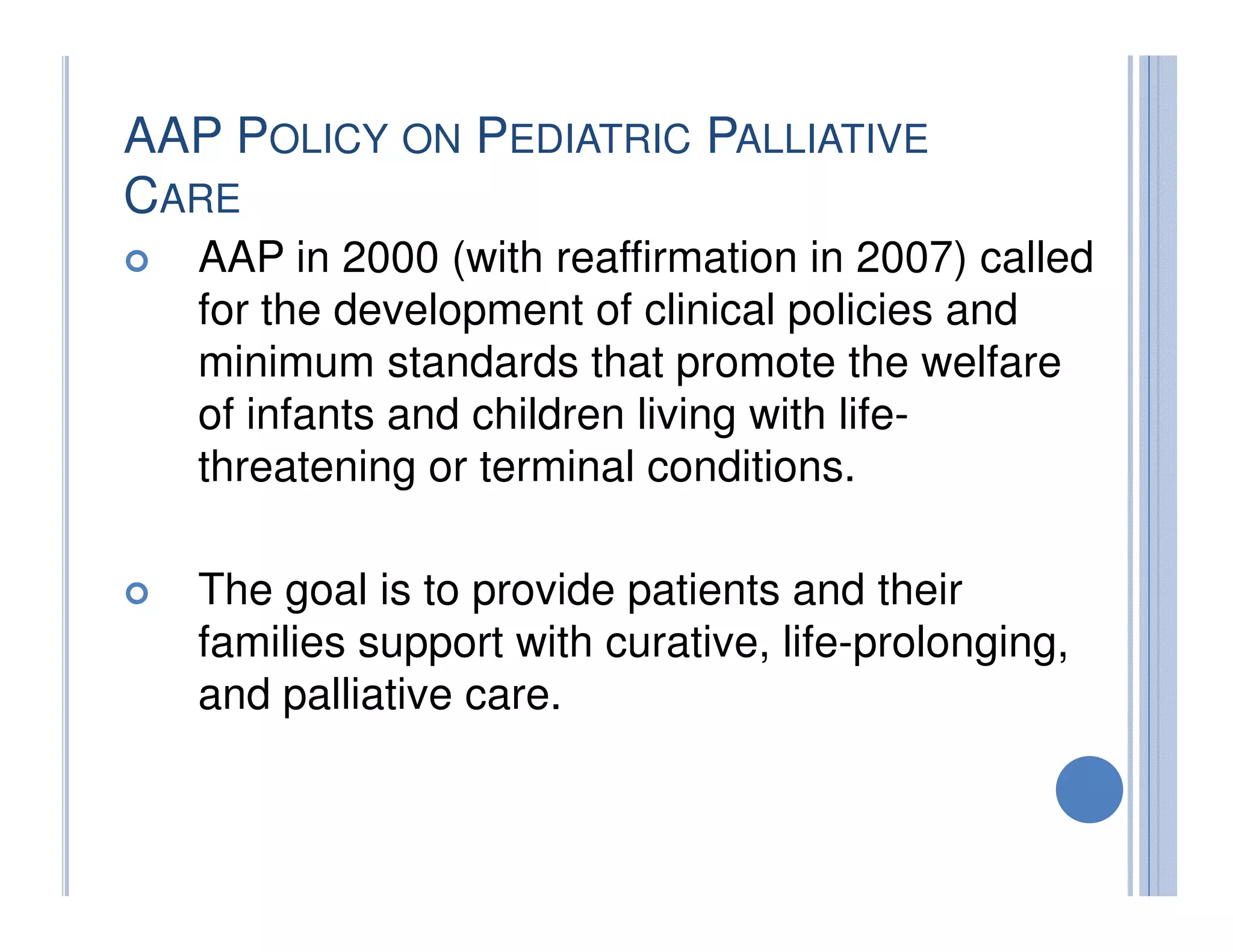 Pediatric palliative medicine: an overview | PDF