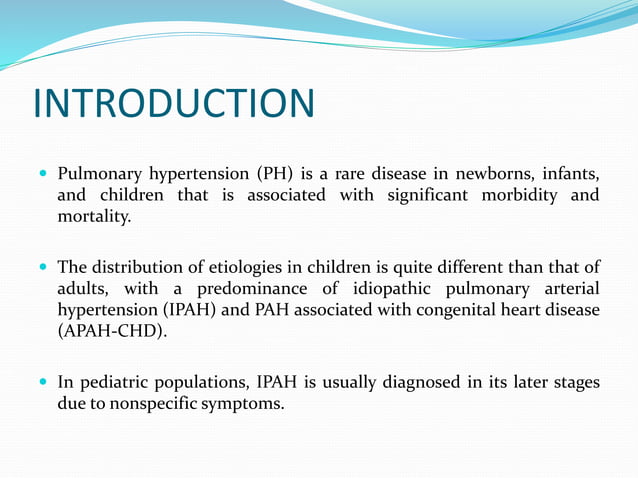 Pediatric pulmonary hypertension | PPTX