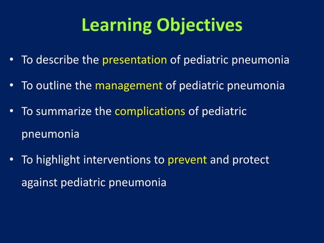 pediatric Pneumonia.pptx | Lung and Respiratory Health | Diseases and ...