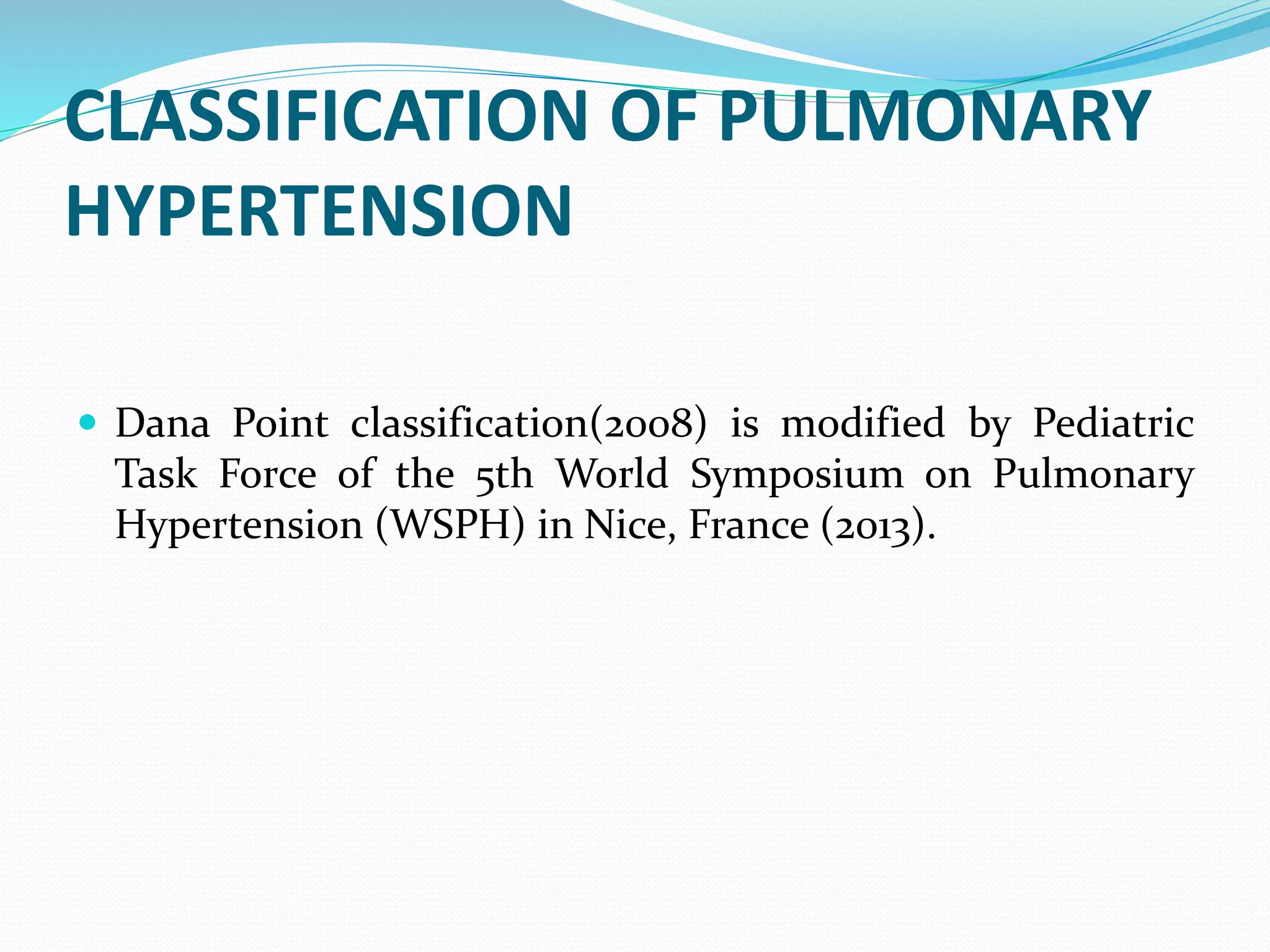 Pediatric pulmonary hypertension | PPTX