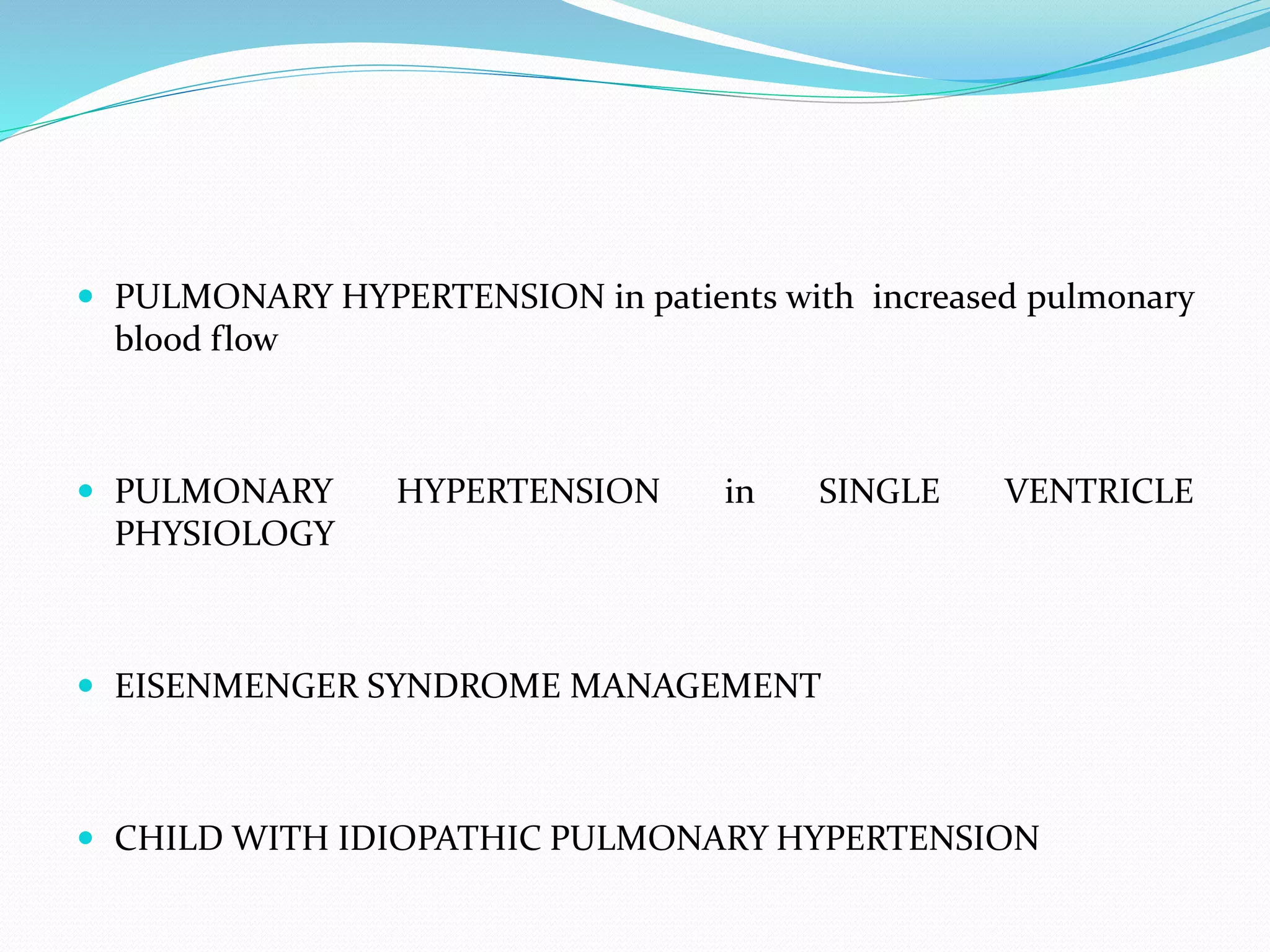 Pediatric pulmonary hypertension | PPTX