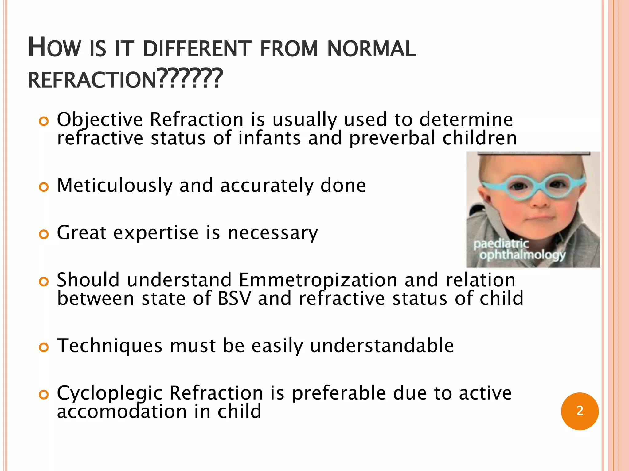 Pediatric refraction | PPTX