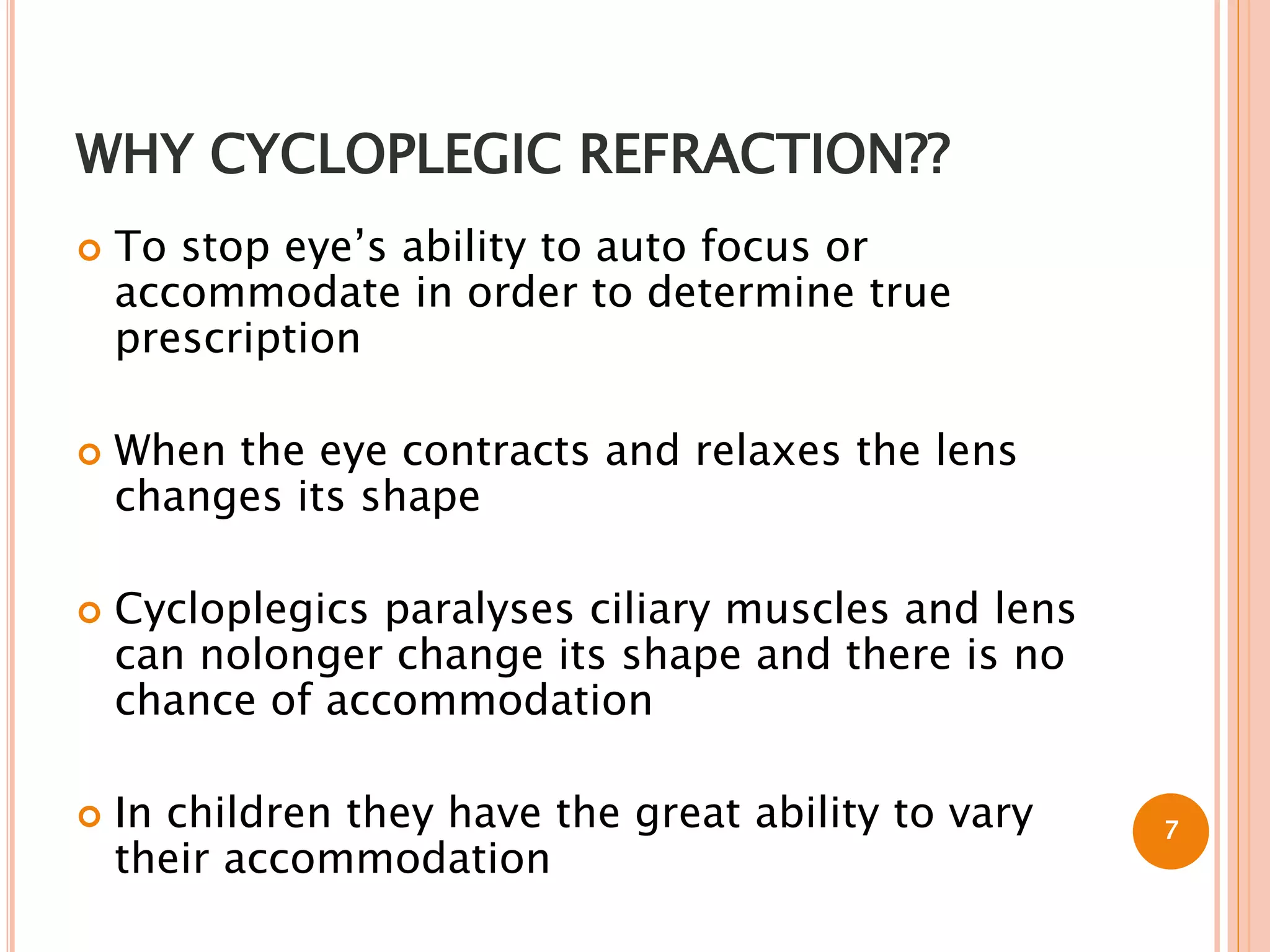 Pediatric refraction | PPTX