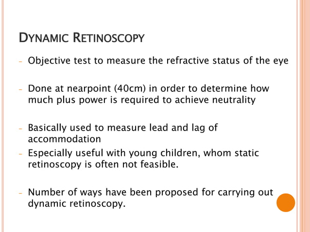Pediatric refraction | PPTX