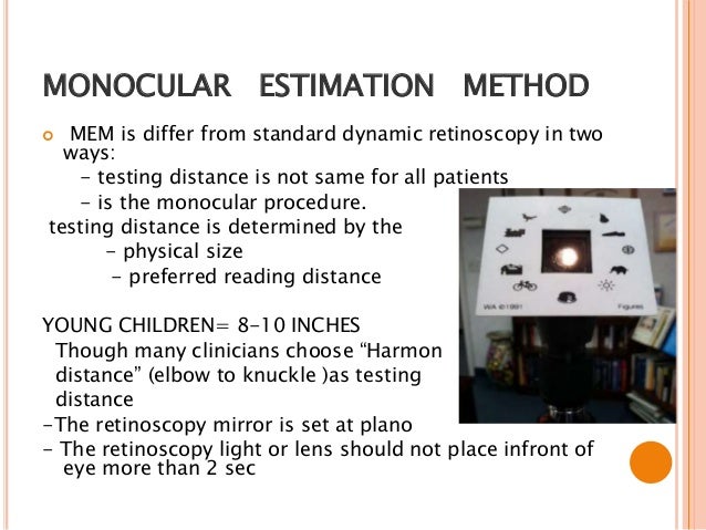 Pediatric refraction