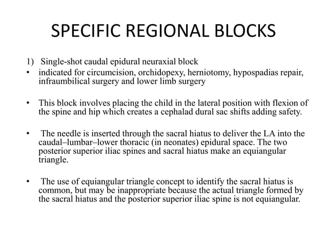 PEDIATRIC REGIONAL ANAESTHESIA-1.pptx | Free Download