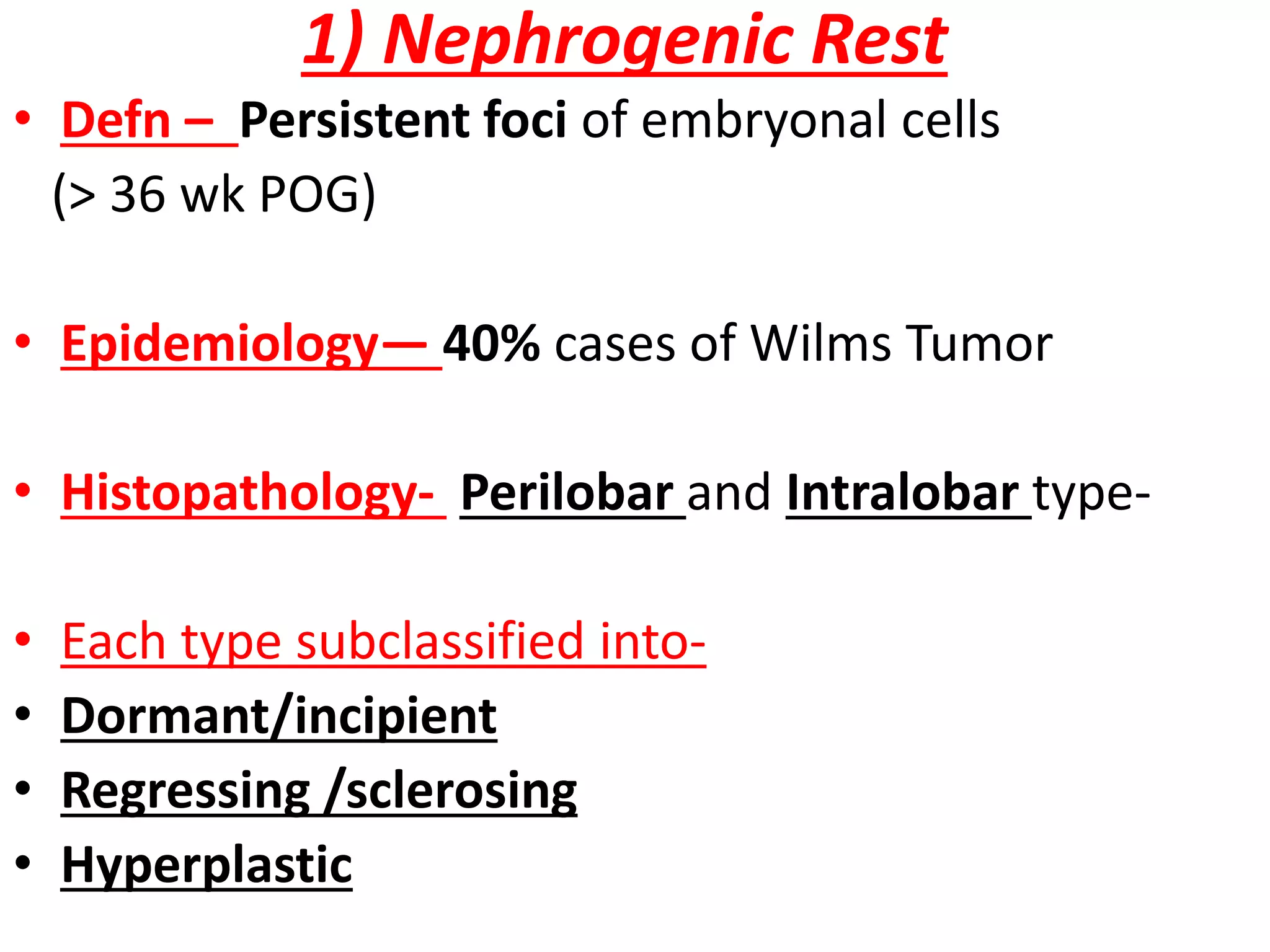 Pediatric Renal Tumors | PPTX