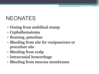 Bleeding neonate / child | PPTX