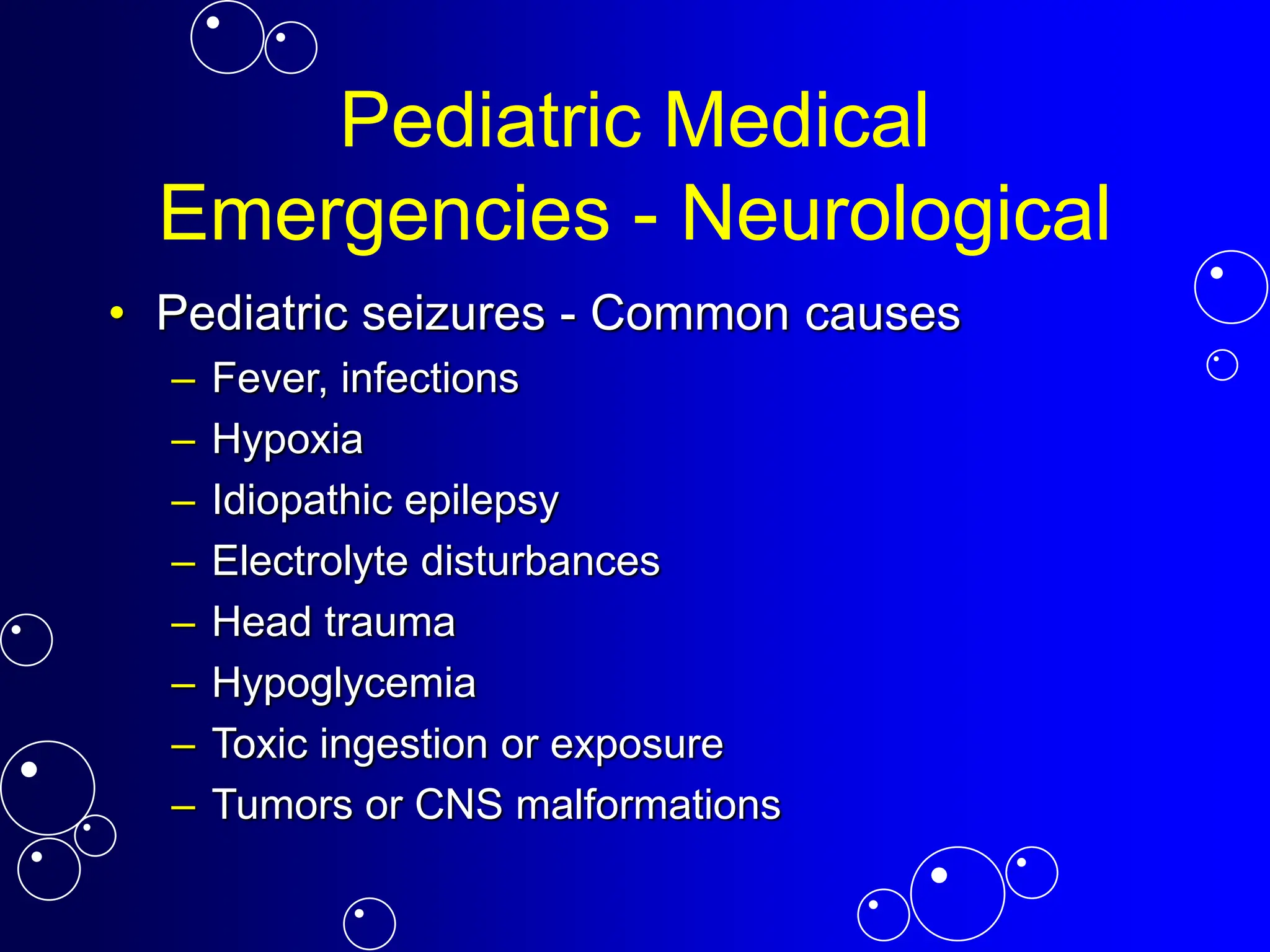 pediatric emergencies | PPT | First Aid | Injuries