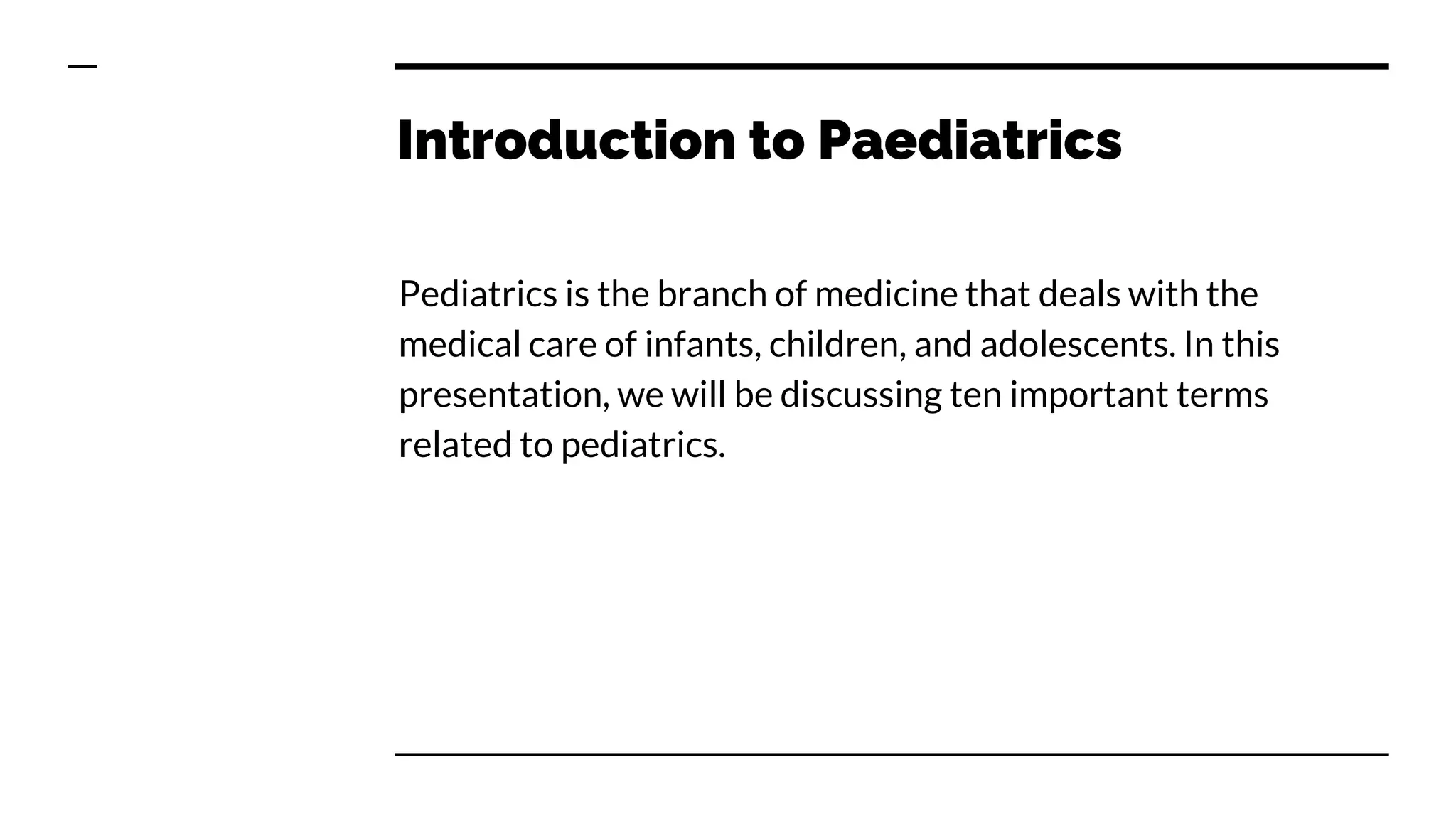 Pediatrics And Pediatrician Overview | PPT