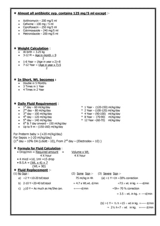 Pediatrics Doses.pdf,dose dose dose dose | PDF