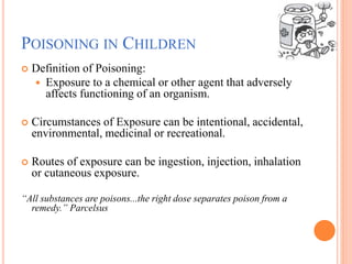Pediatrics drug poisoning | PPT