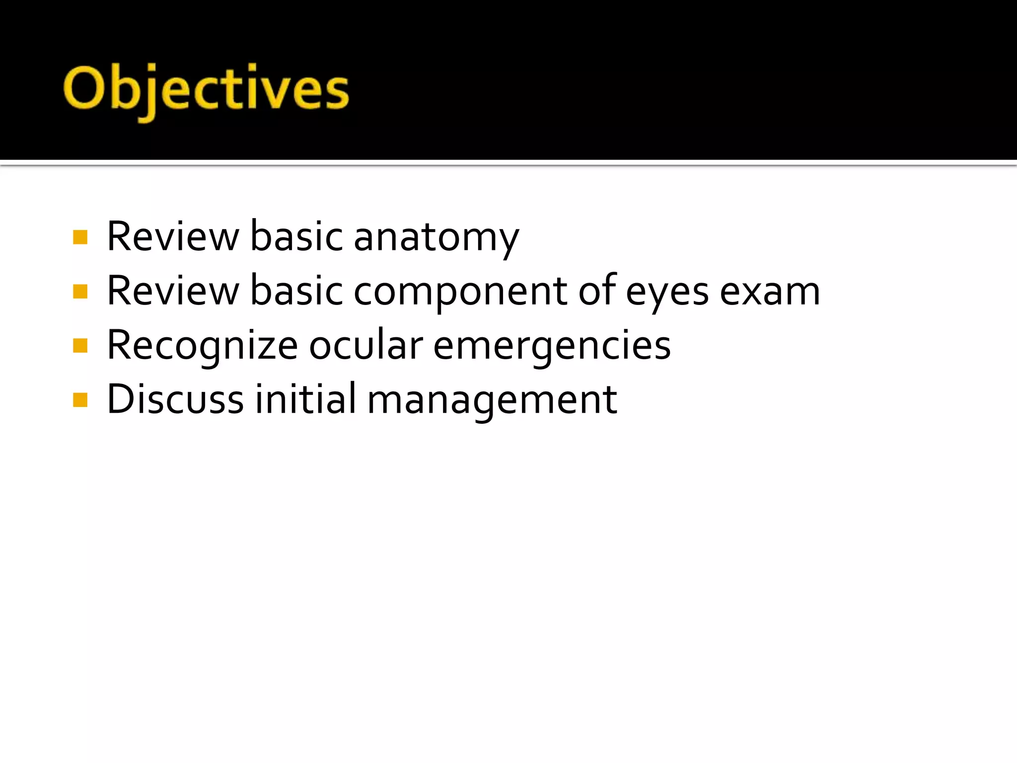 Pediatrics ocular trauma and emergencies | PPTX