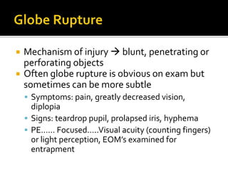 Pediatrics ocular trauma and emergencies | PPTX