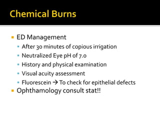Pediatrics ocular trauma and emergencies | PPTX