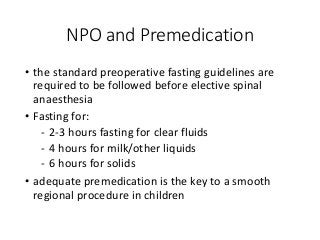 Pediatric spinal anaesthesia | PPTX