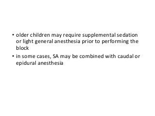 Pediatric spinal anaesthesia | PPTX