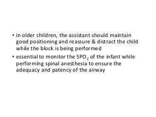 Pediatric spinal anaesthesia | PPTX