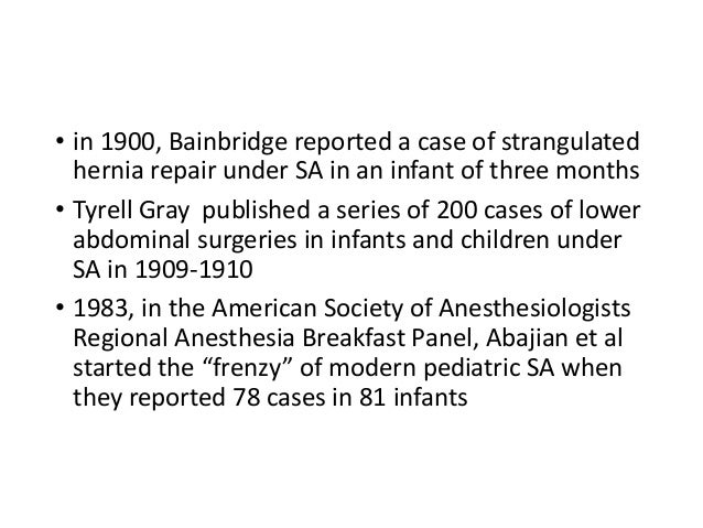 Pediatric spinal anaesthesia | PPTX