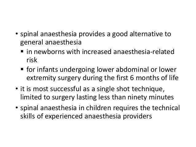 Pediatric spinal anaesthesia | PPTX