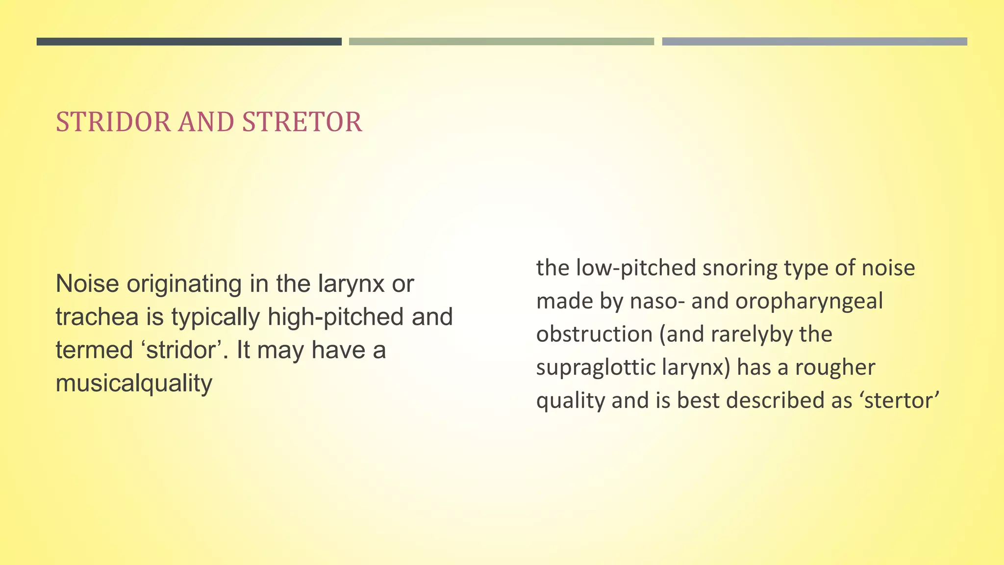 Pediatric stridor | PPTX