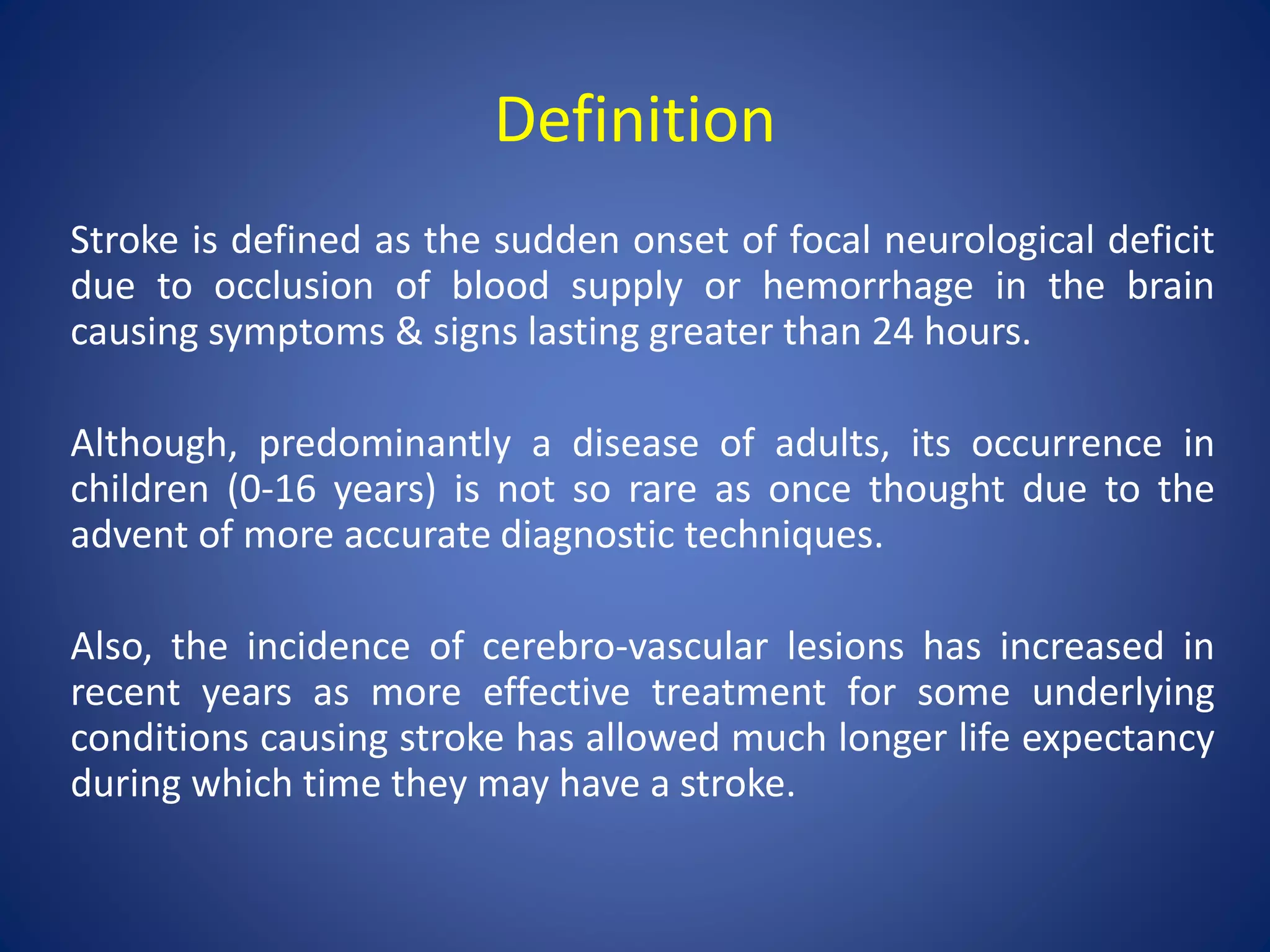 Pediatric stroke radiology | PPTX