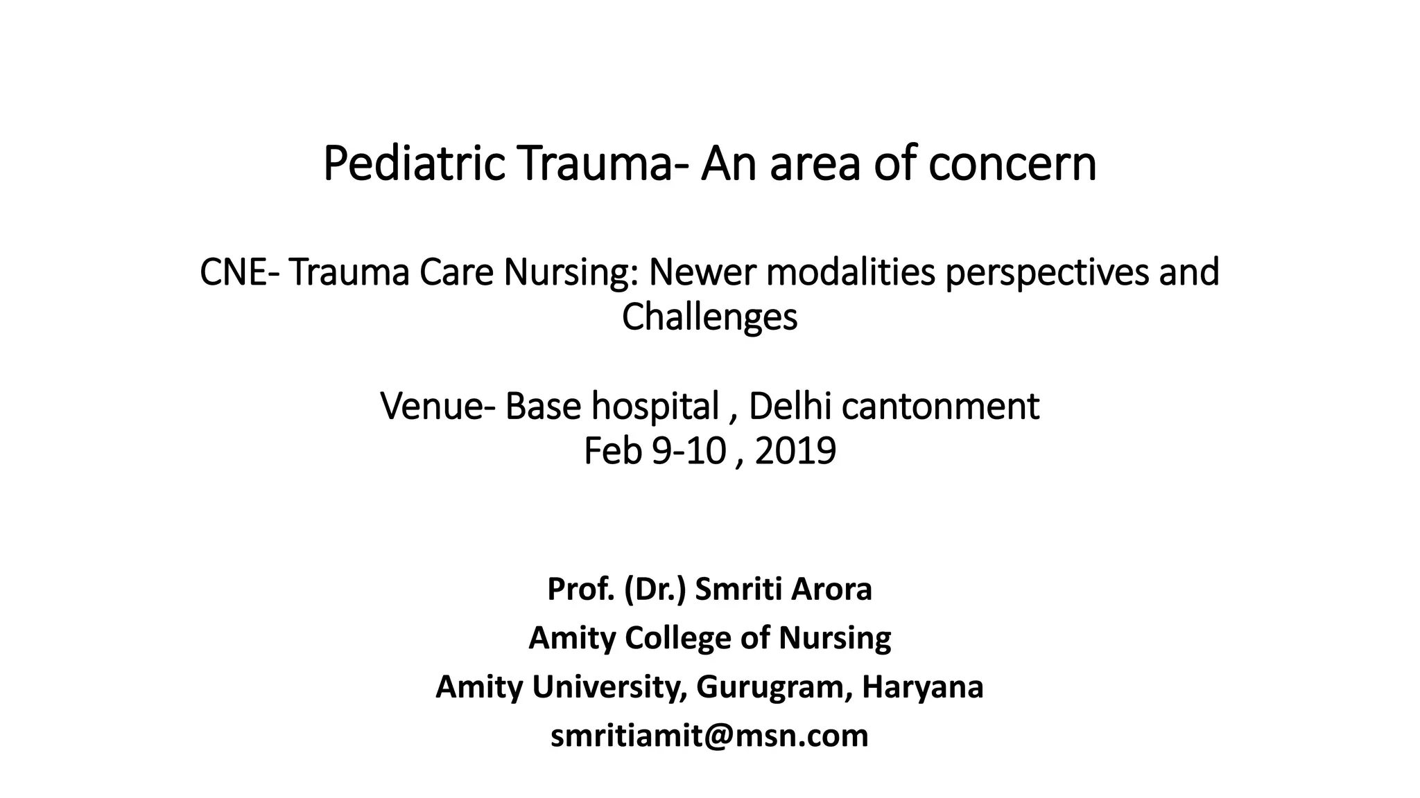 Pediatric Trauma | PDF