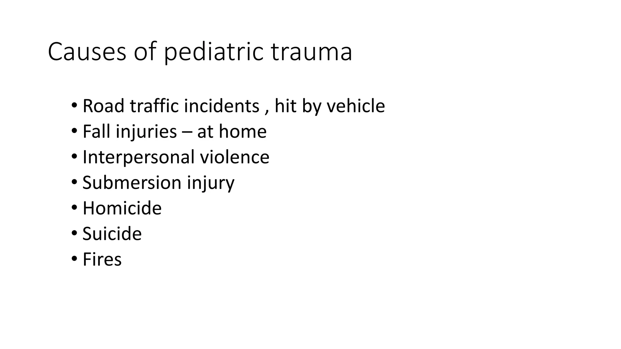 Pediatric Trauma | PDF