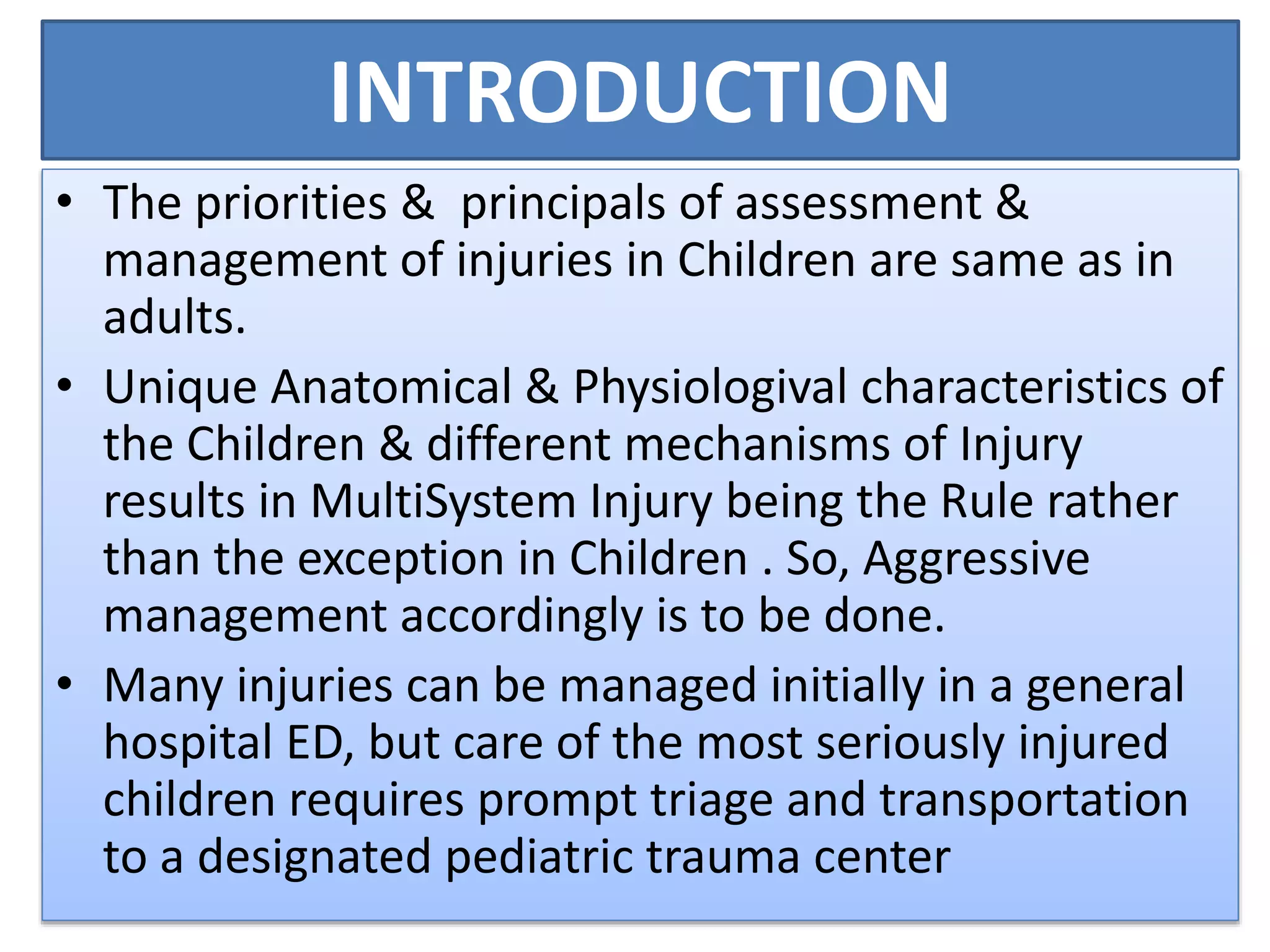 Pediatric Trauma - Concepts & Management | PPTX