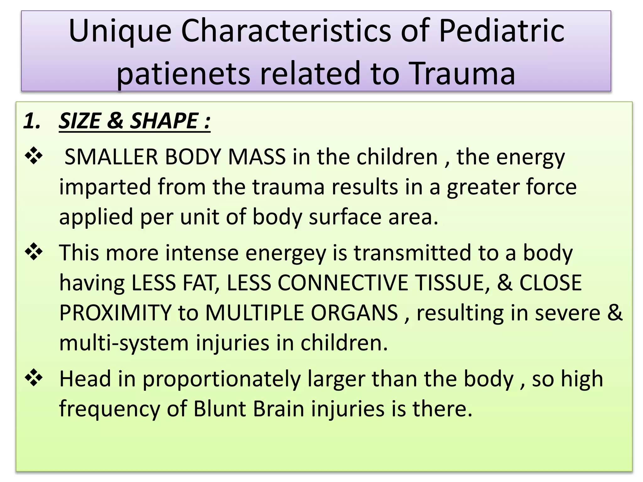 Pediatric Trauma - Concepts & Management | PPTX