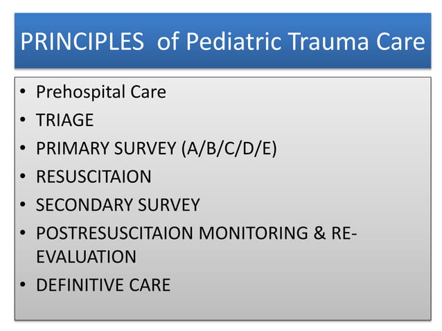 Pediatric Trauma - Concepts & Management | PPTX | First Aid | Injuries