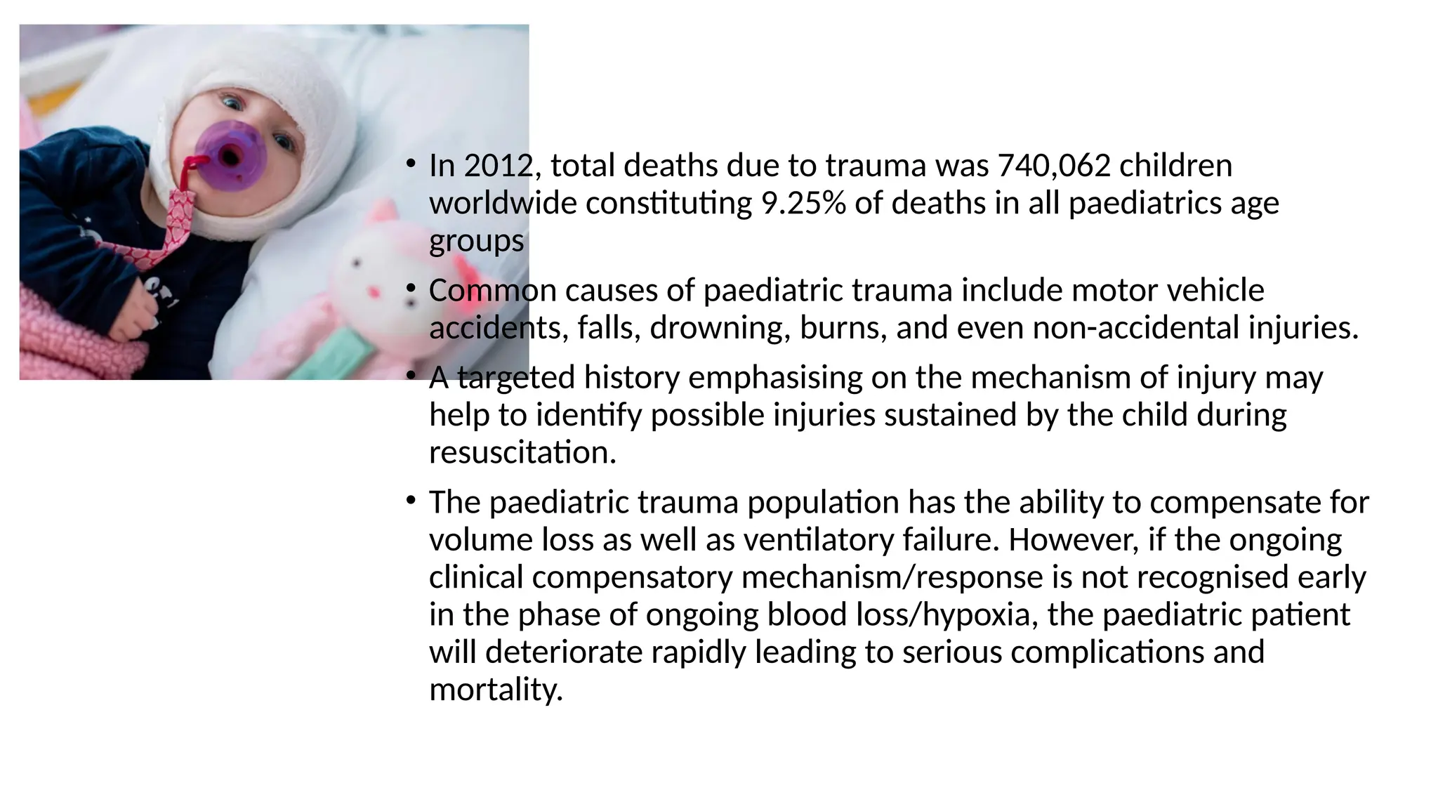Pediatric trauma in emergency (presentation) | PPTX